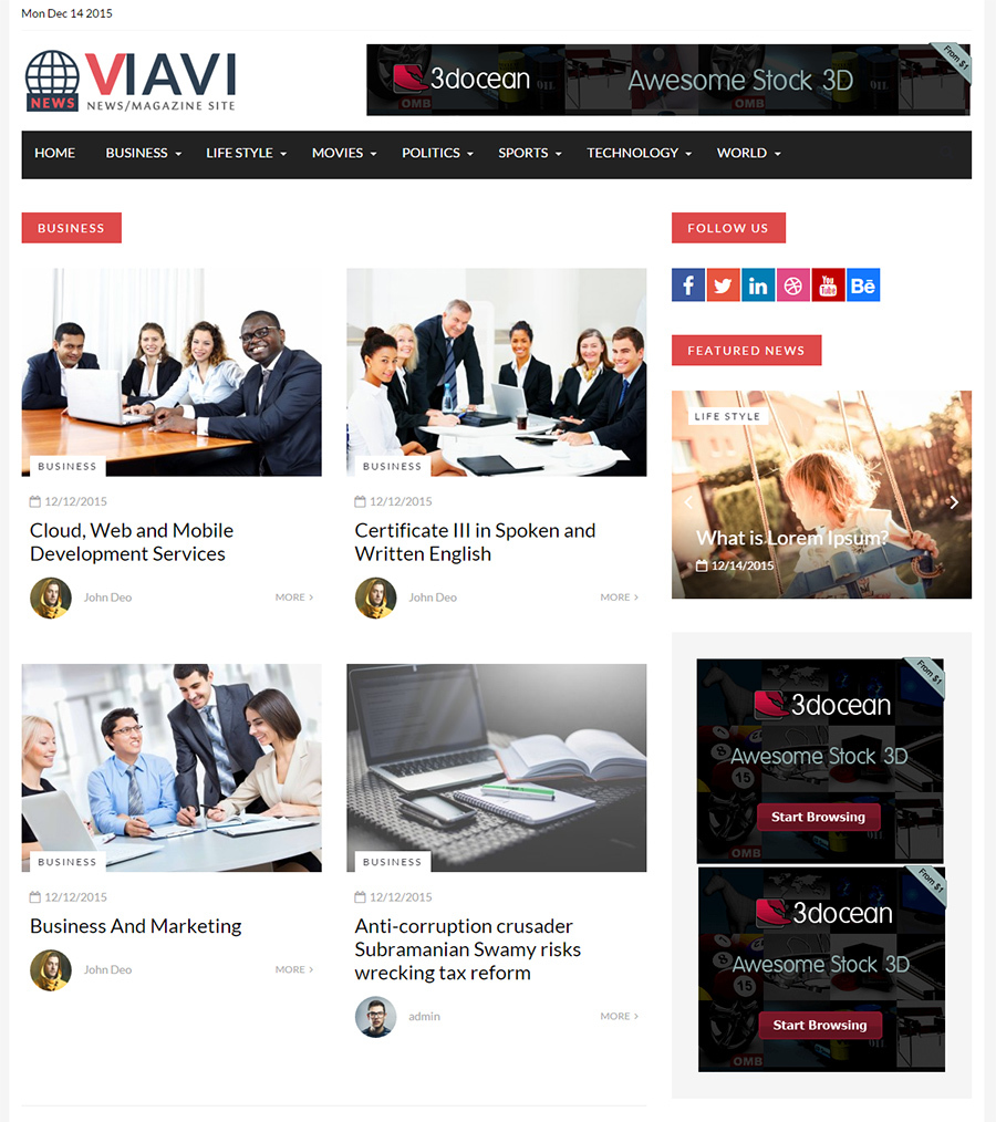 Viavi - News, Magazine, Blog Laravel Script by viaviwebtech | CodeCanyon